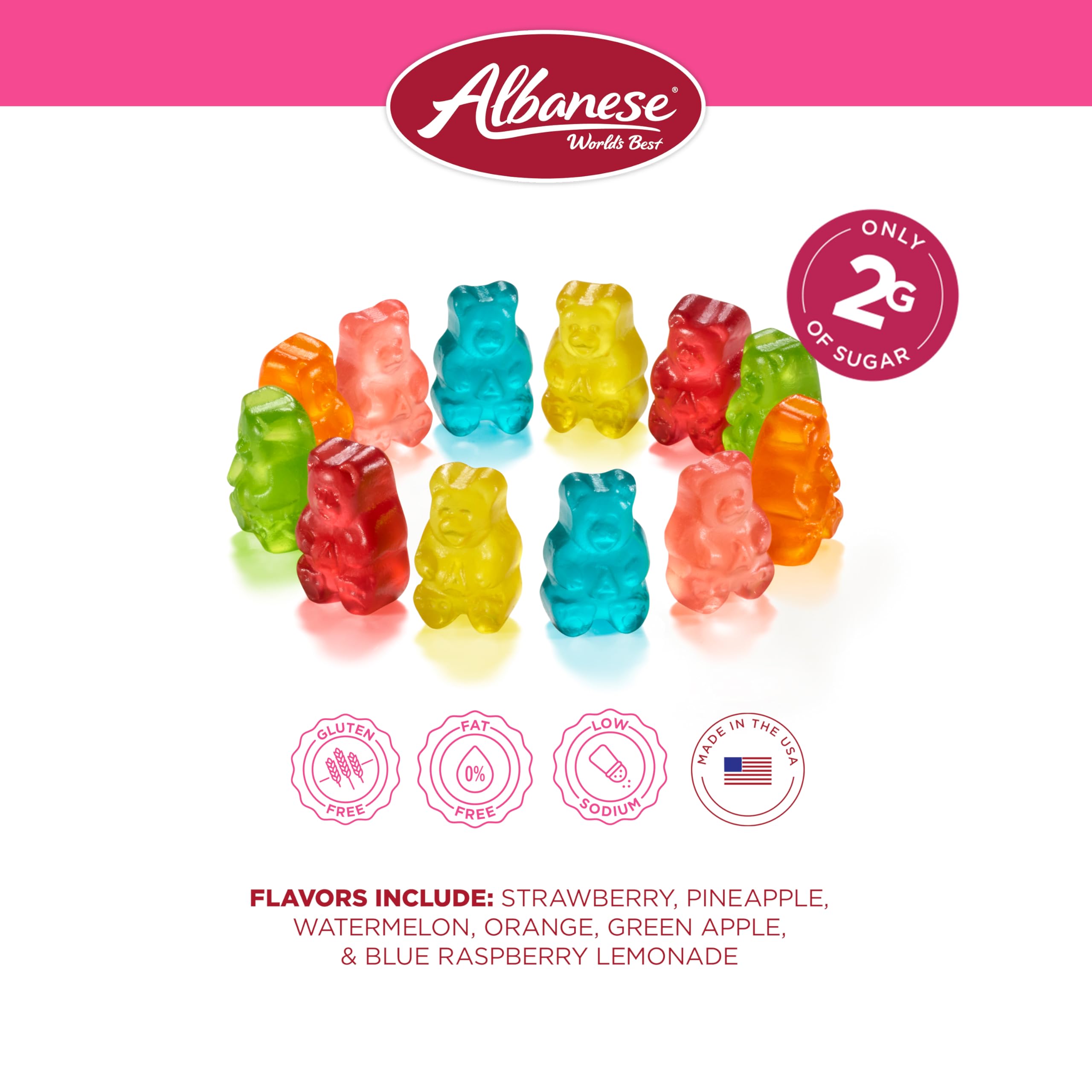 Mua Albanese World's Best Lower Sugar, Gluten Free Gummi Bears, 1.76oz ...