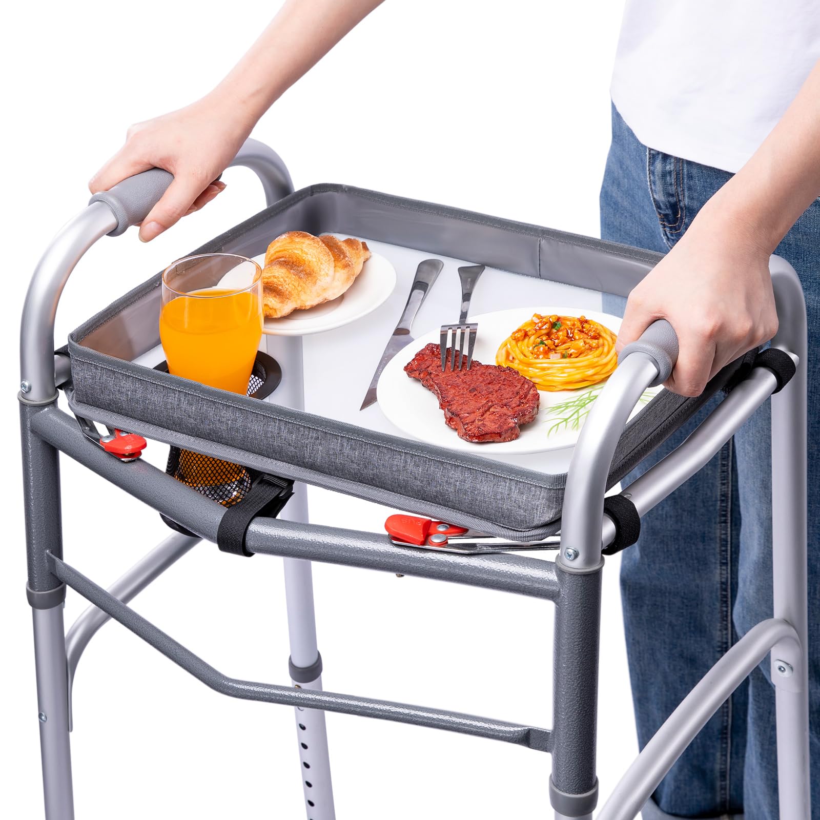 BAGSFY Clear View Walker Tray for Seniors– Universal Folding Walker ...