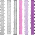 Amazon.com : 3 PCS Metal Paper Tearing Ruler Irregular Edges Ruler ...
