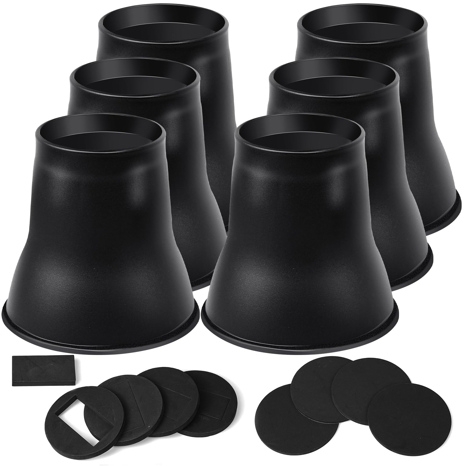 shouwuhho Bed Risers 6 inch, Heavy Duty Round Furniture Risers Lifts 6 ...