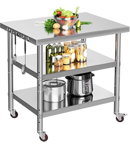 Inversion Table Stainless Steel Work Table 24x24x35 Inch - Commercial ...