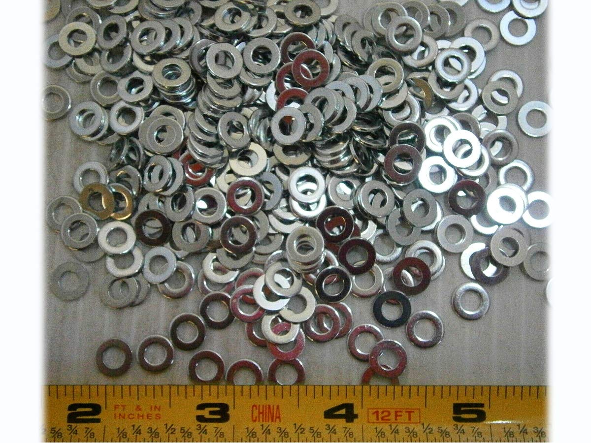New Flat Washers 8mm OD x 4.2 ID x 1mm Thick Steel Zinc Plated Pack of ...