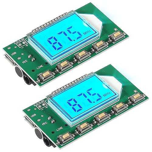2PCS DC 3V-5V FM Transmitter Module DSP PLL 87-108MHz Stereo Digital ...