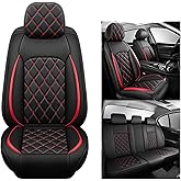 Amazon.com: ANKIV Universal Fit Full Set for 5 Seats Breathable Waterproof Non-Slip Leather Car ...