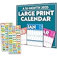 Amazon.com: Large Print Calendar 2025 - Deluxe 2025 Large Grid Mini ...