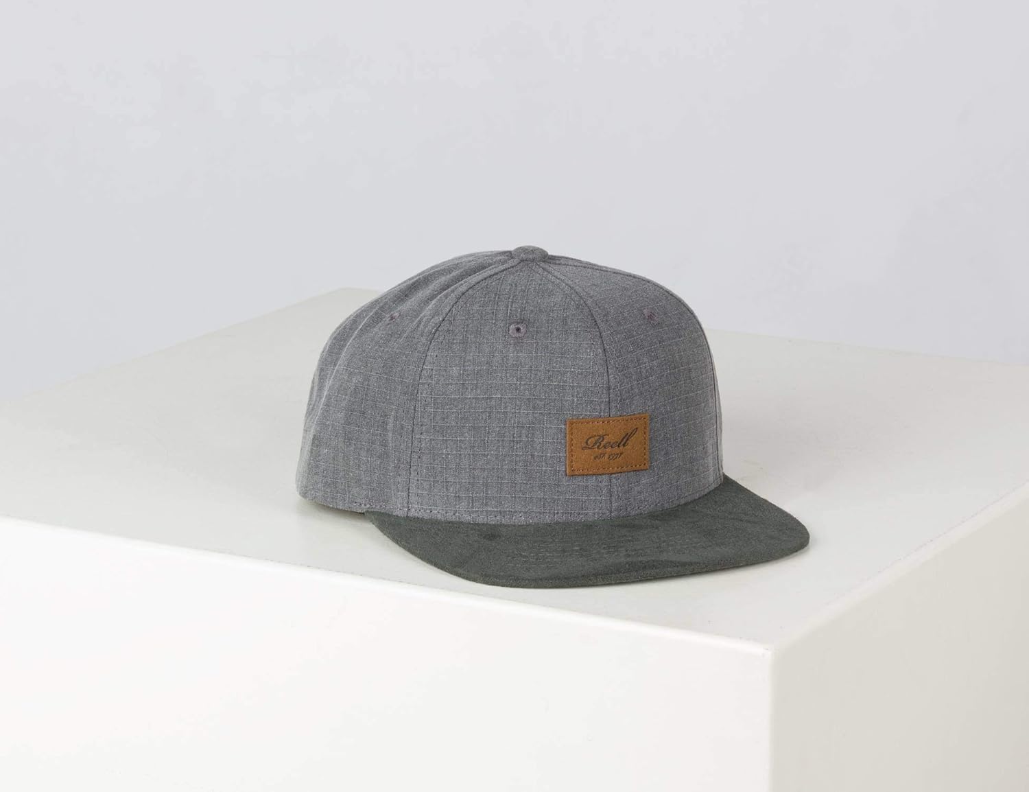 Reell Washed Suede Cap Baseball Flat Brim (One Size - Grey): Amazon.co ...
