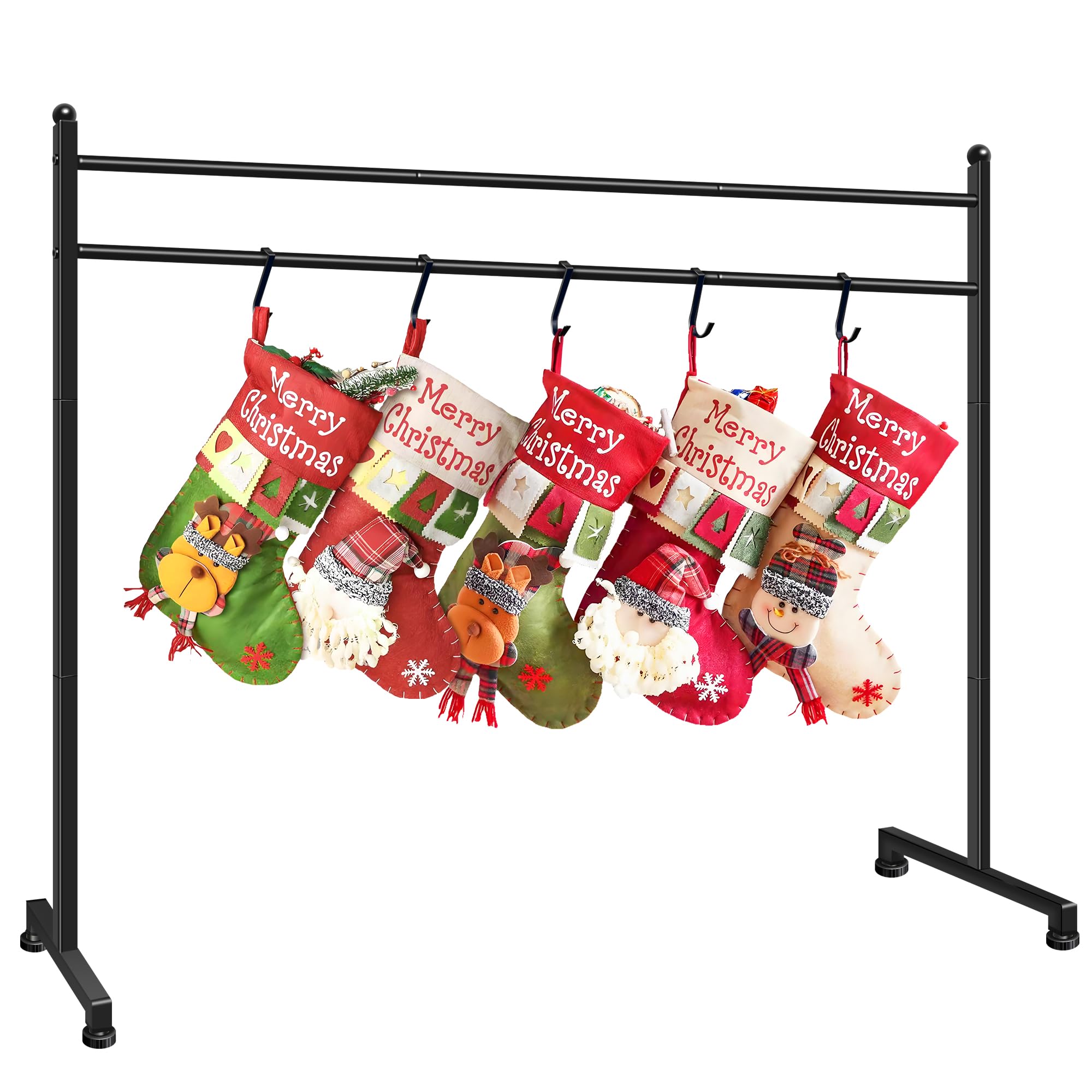 Tullyllify Christmas Stocking Holder Stand with 12 Hooks, Freestanding ...