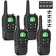 Amazon.com: MaxTalker Walkie Talkies Long Range for Adults, MT10 Rechargeable Walkie Talkies 4 ...