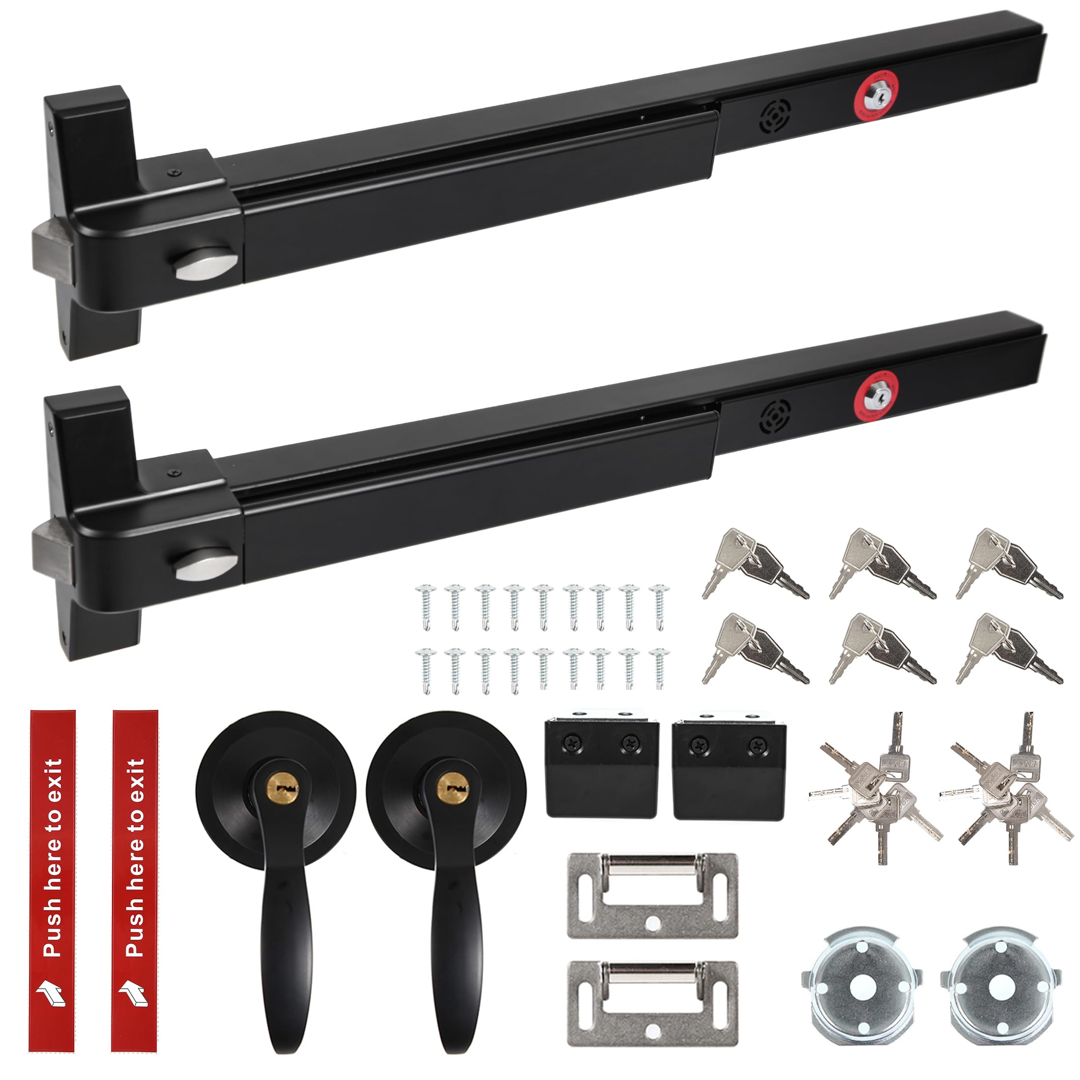 Mua 2-Pack Commercial Exit Device Panic Bar with Alarm 27.5”, Black ...