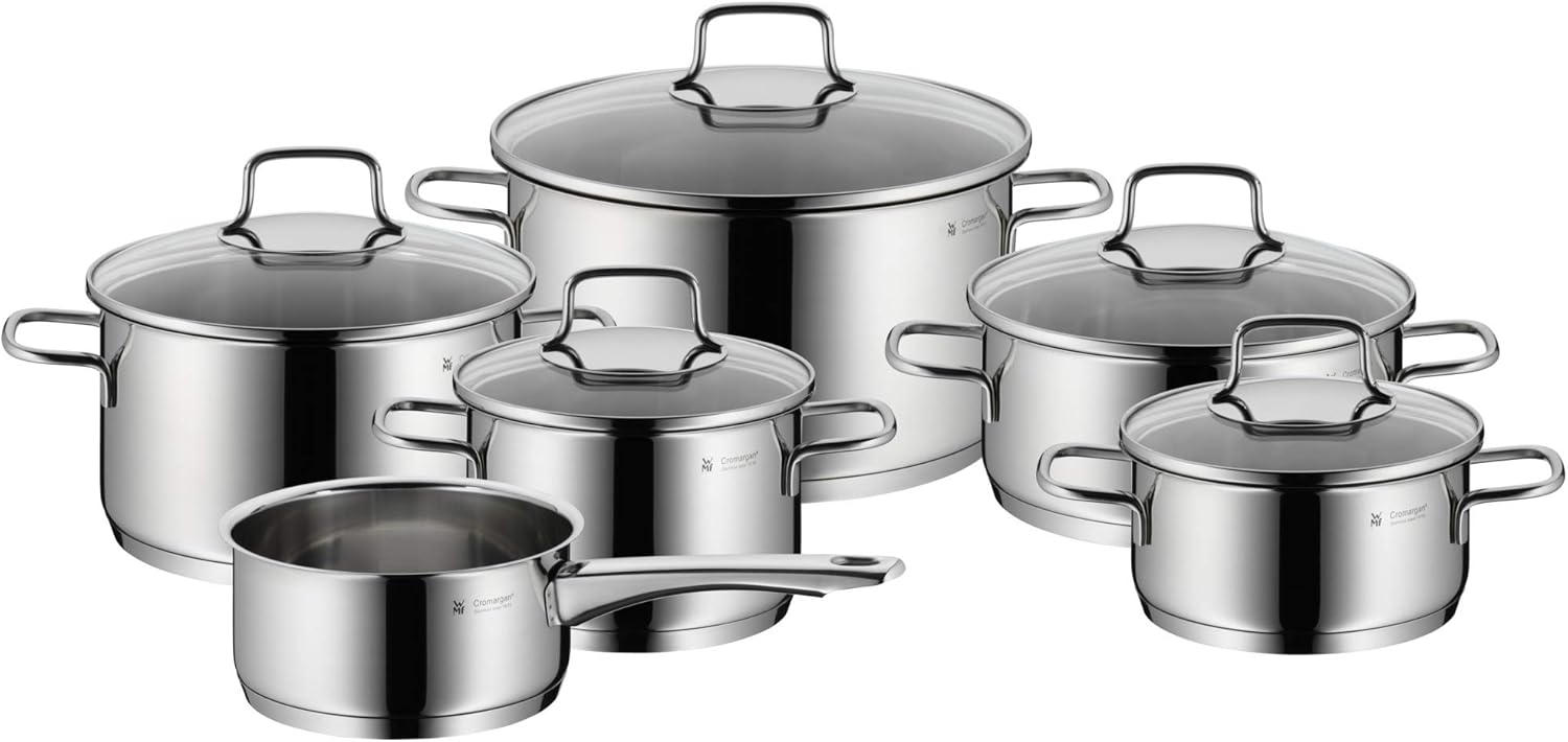 WMF Astoria Pannenset, 6-delig, Cromargan gepolijst roestvrij staal ...