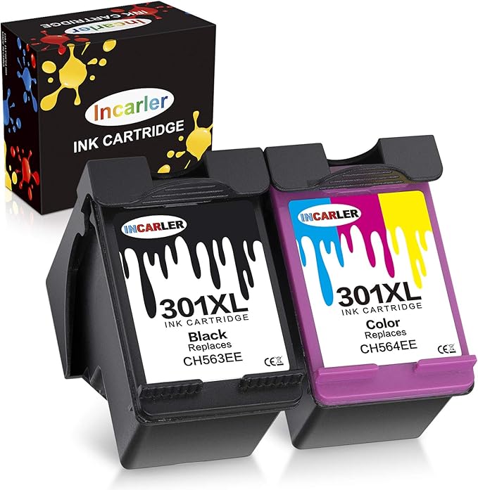 Incarler 301 XL Remanufacturado Cartuchos de Tinta Compatible con HP ...