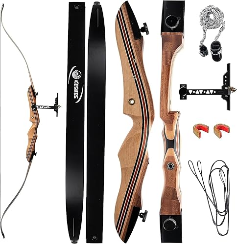 KESHES Takedown Recurve Bow and Arrow Set for Adults & Teens 62" - 15 ...