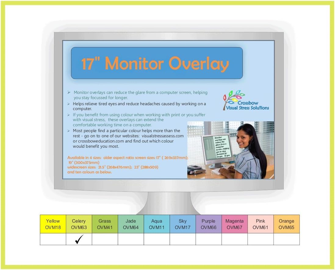 Crossbow Education 17-Inch Monitor Overlay – Celery – BigaMart