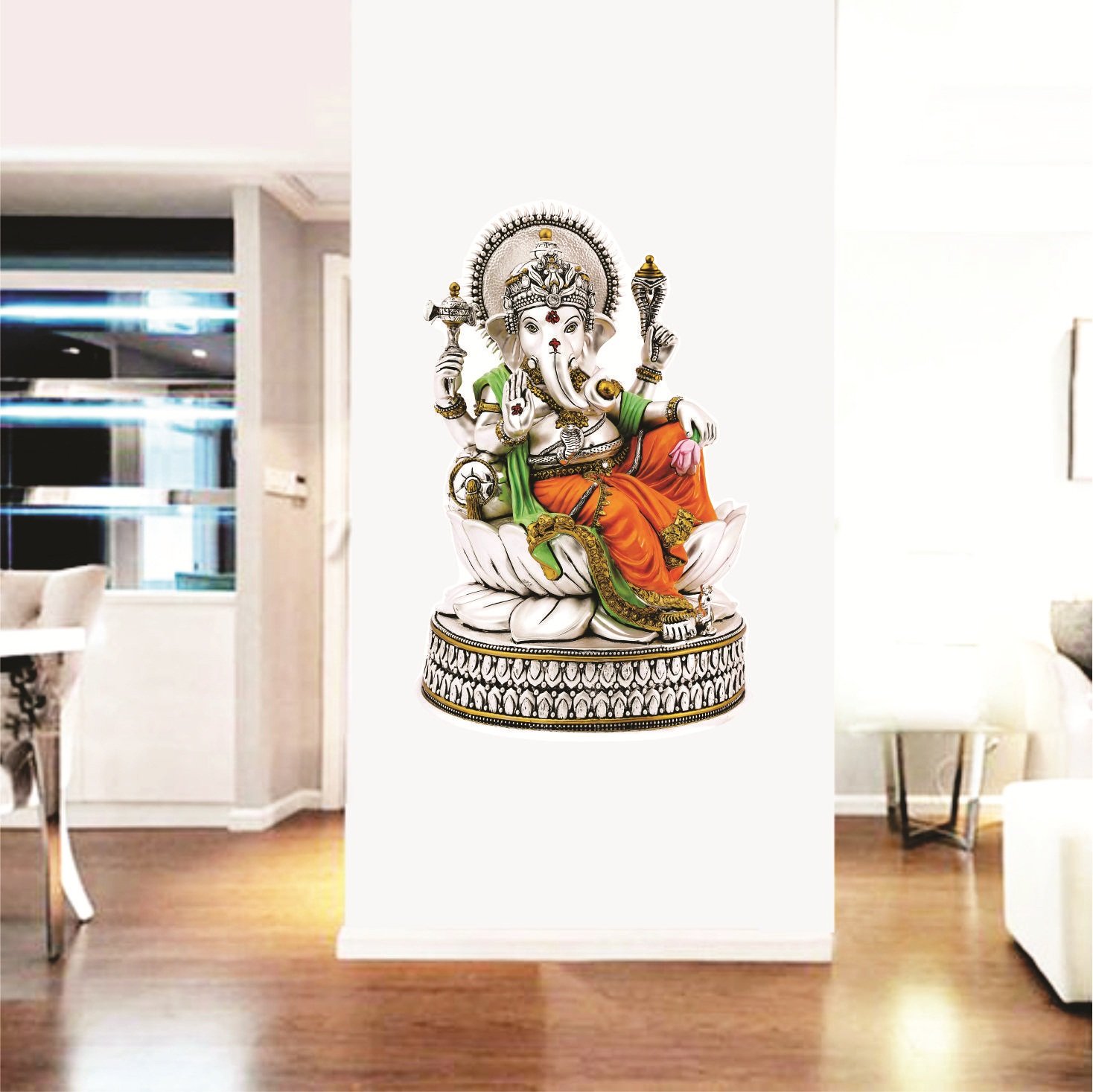 Buy Syga Multicolor Lord Ganesha Wall Stickers Ganpati Sticker Online ...