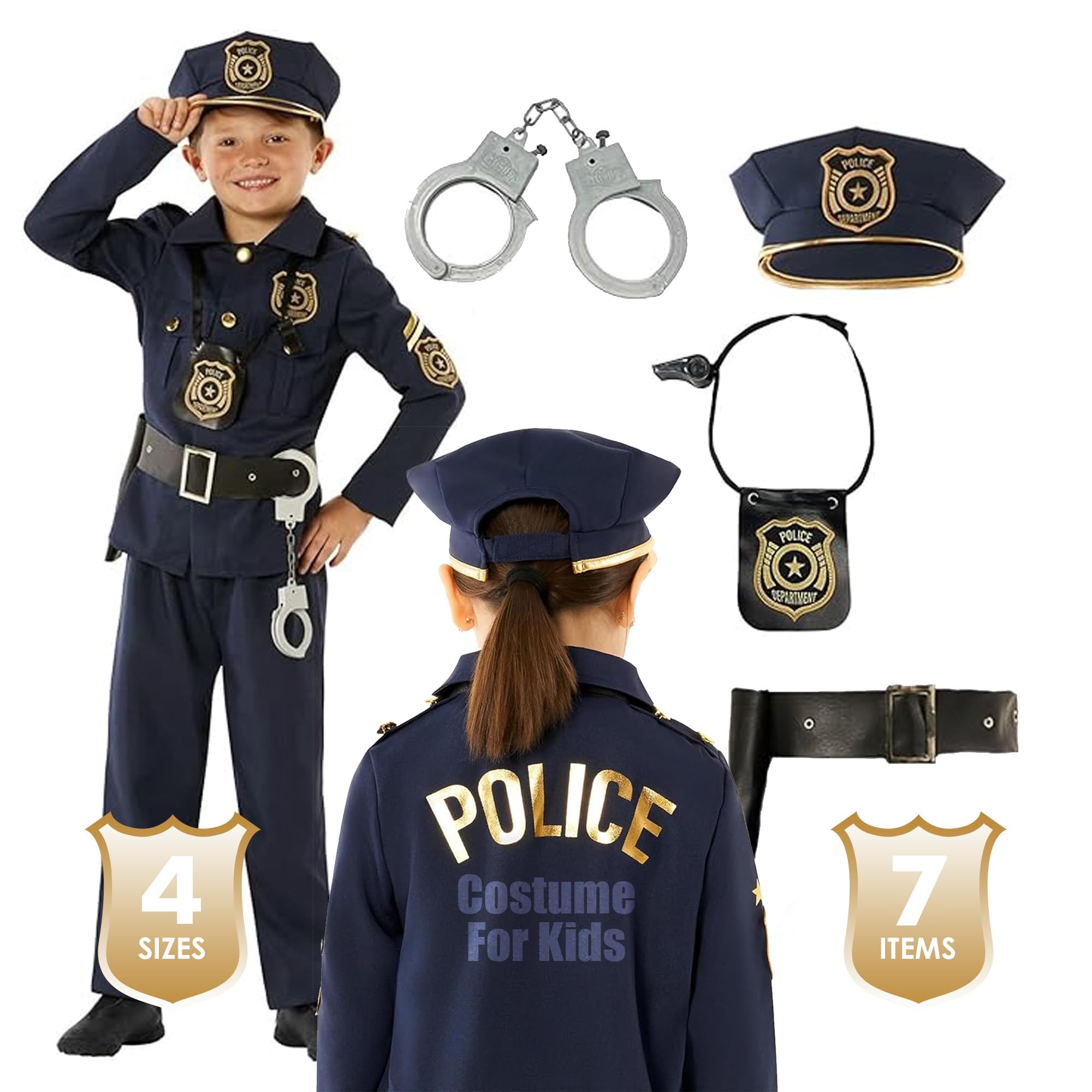 Mua Morph Police Officer Costume For Boys, Police Costume For Kids ...