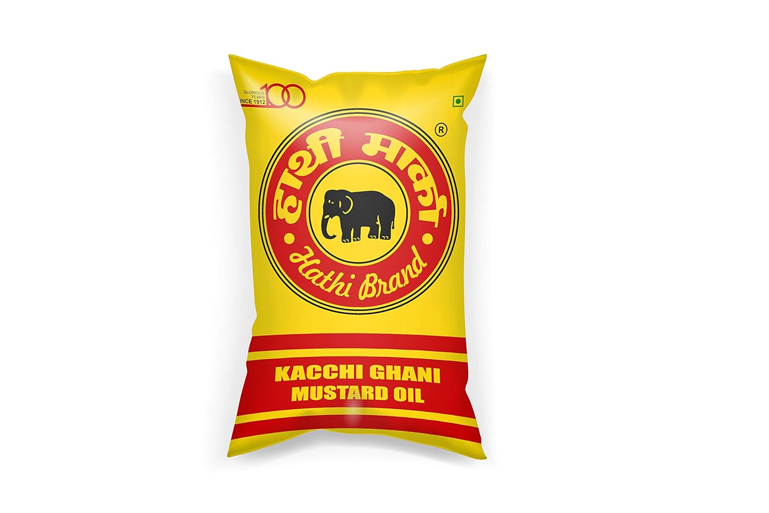 Elephant Brand Hathi Marka Kacchi Ghani Mustard Oil - 1L Pouch x 16PCS ...