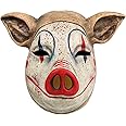 Amazon.com: Xinxiaomeng Pig Mask Halloween Scary Clown Mask Realistic ...