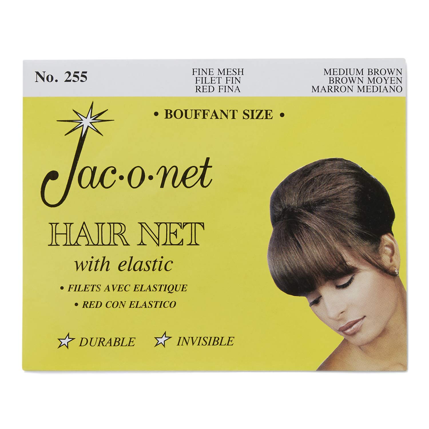 Amazon.com : Jac-O-Net Nylon Bouffant Net Medium Brown Medium Brown ...