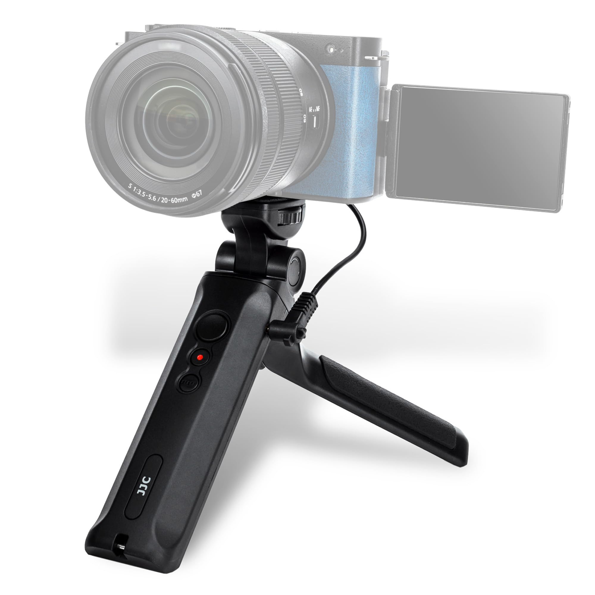 JJC Wired Remote Shooting Grip & Mini Tripod for Panasonic Lumix G100D ...