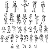 Amazon.com: Custom Stick Figure Family Vinyl Diecut Decal for Car Truck ...
