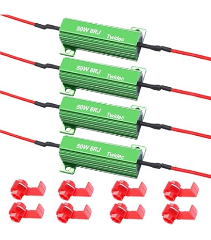 Aluminum Shell Resistors PATIKIL 100W 50 Ohm Aluminum Resistors - 2 ...