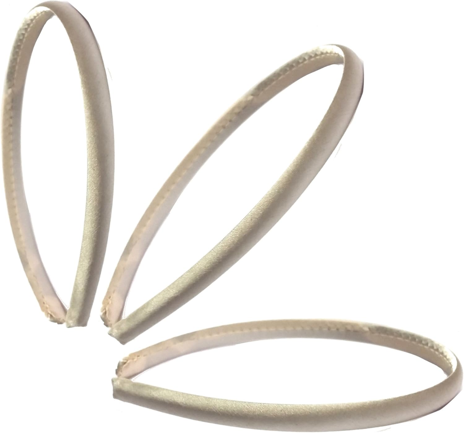 Satin Alice Bands - 10mm - 3 Pack (Ivory): Amazon.co.uk: Beauty