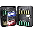 Amazon.com: Key Box Wall Mount, 48 Key Hooks & Tags, Steel Security ...