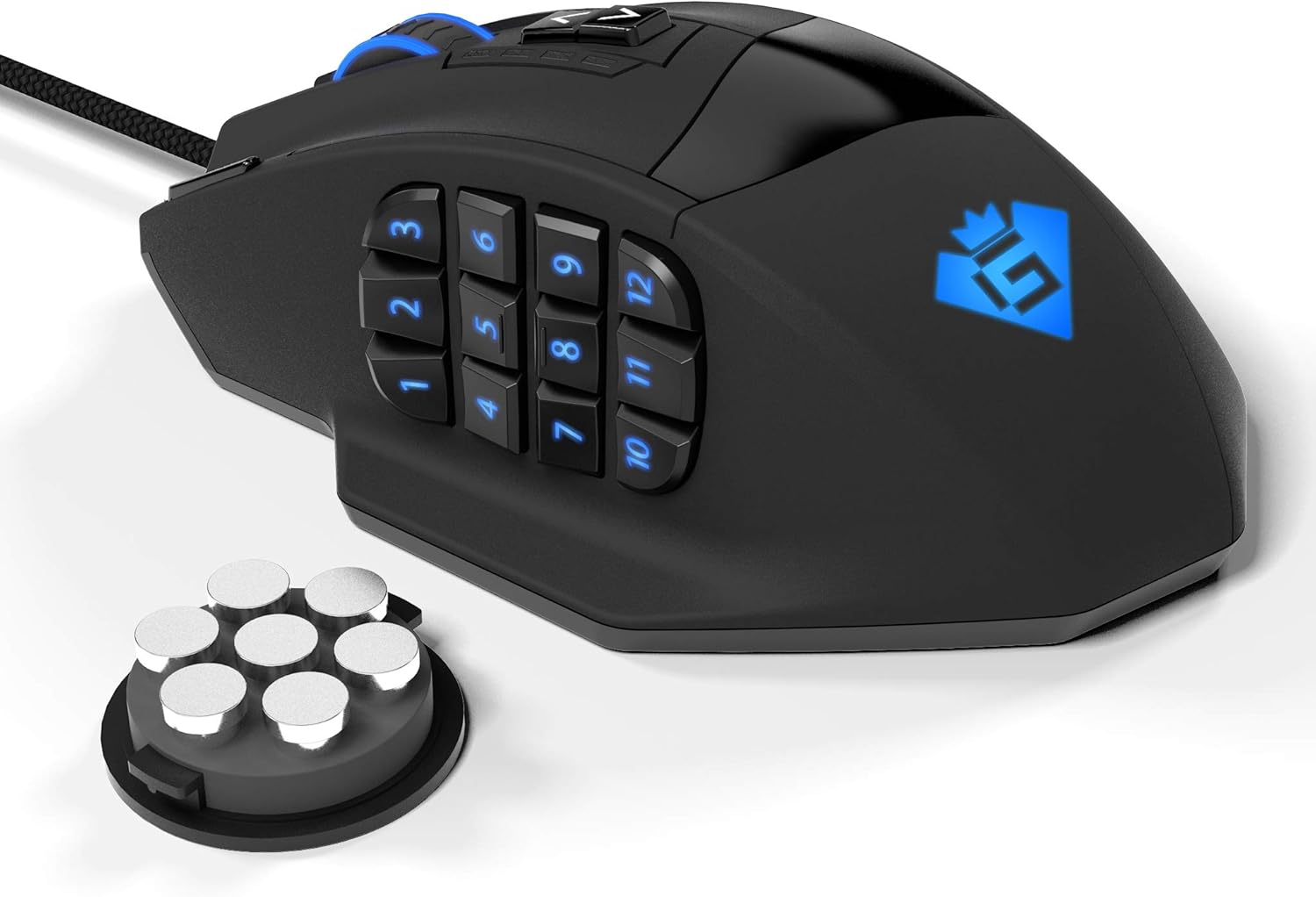 Ratón láser para juegos Gamspeed V8 MMO programable de alta precisión ...