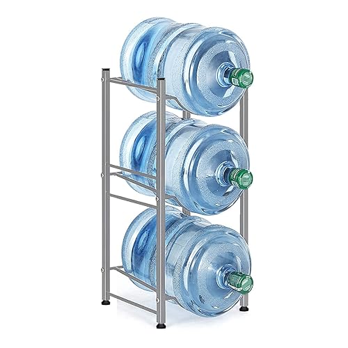 OYEAL Water Bottle Storage Rack, 3-Tier Water Cooler Jug Rack Stainless ...