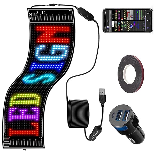 vvavv Flexible LED Screen Scrolling Advertising Signs USB 5V LED Store ...