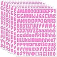 Amazon.com: Alphabet Sticker, 1'' Pink Letter Stickers - 12 Sheets ...