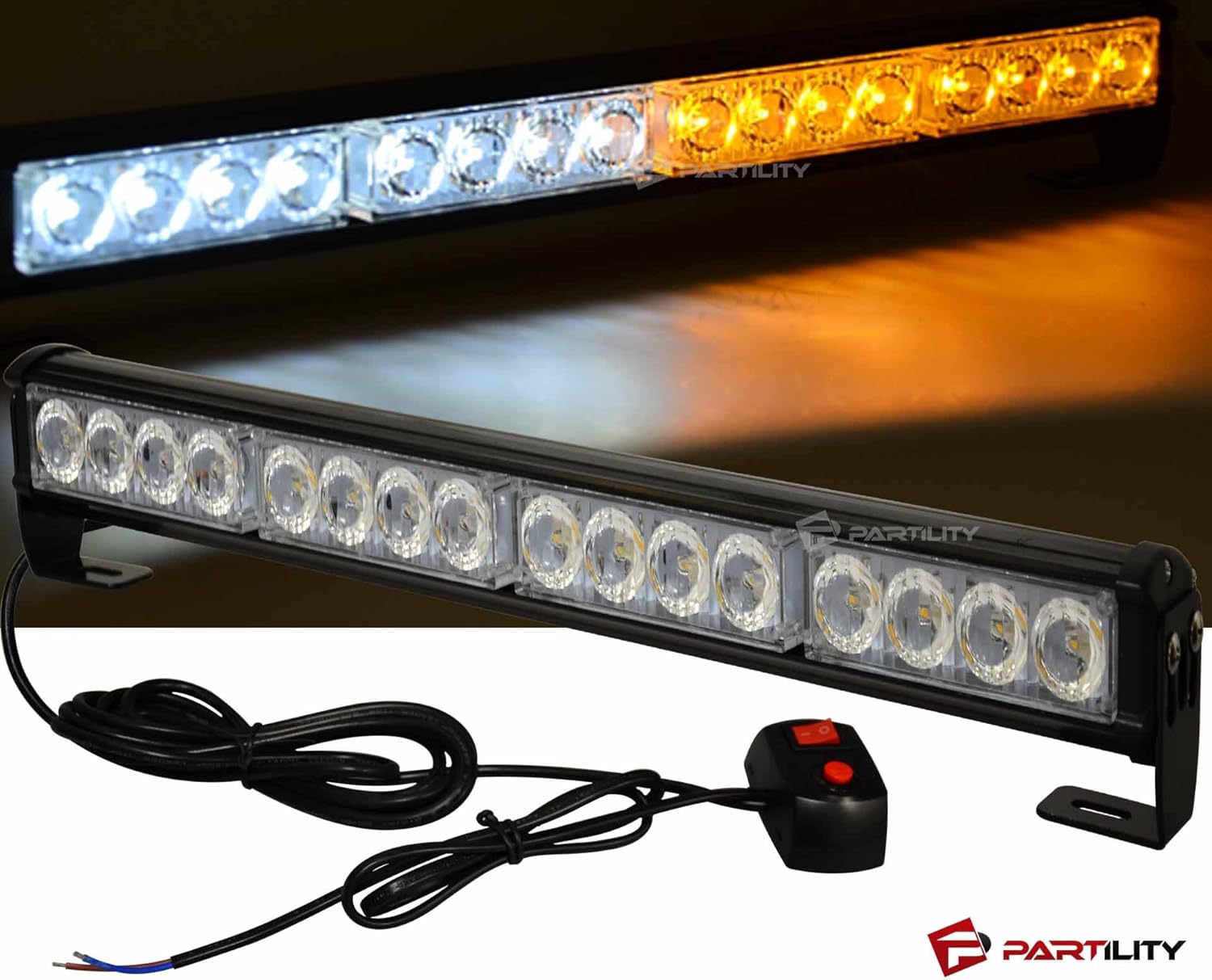 Amazon.com: LED Light Bar Roof Suction Top Emergency Warning ...