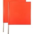 18 Inch X 18 Inch Orange Safety Flag Caution Flags for Construction ...