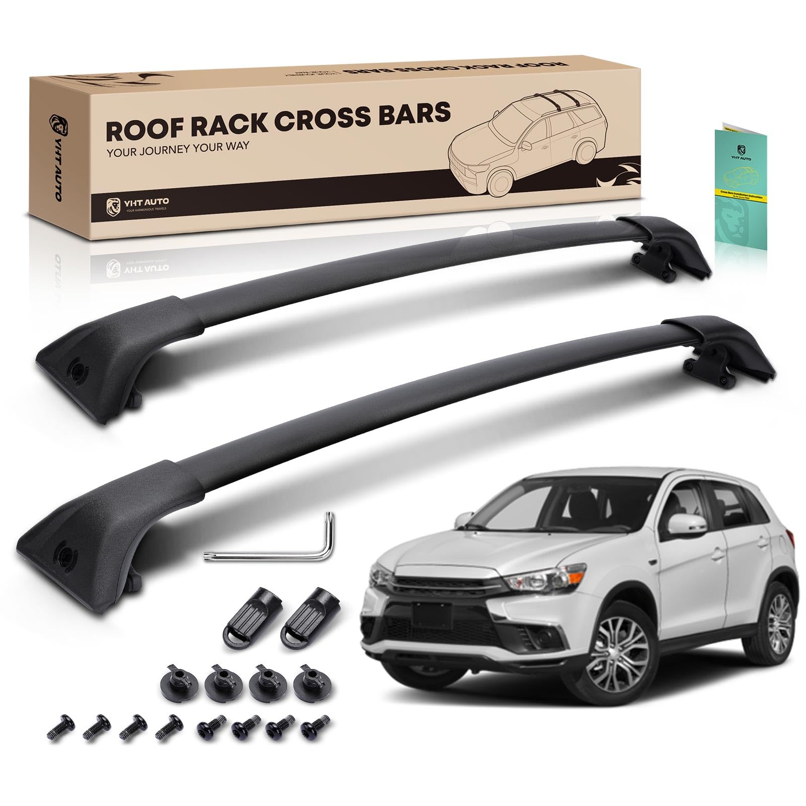 YHTAUTO Car Roof Rack Cross Bar Compatible with Mitsubishi Outlander ...