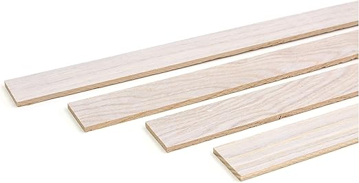 Wodewa Wooden Wall Strip Oak Arctic 1 m End Strip Wood 30 x 4 mm ...