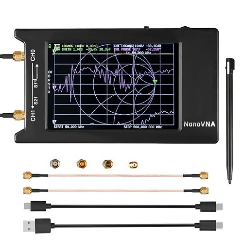 NanoVNA-H4 Vector Network Analyzer Kit 10KHz-1.5GHz HF VHF UHF Antenna ...