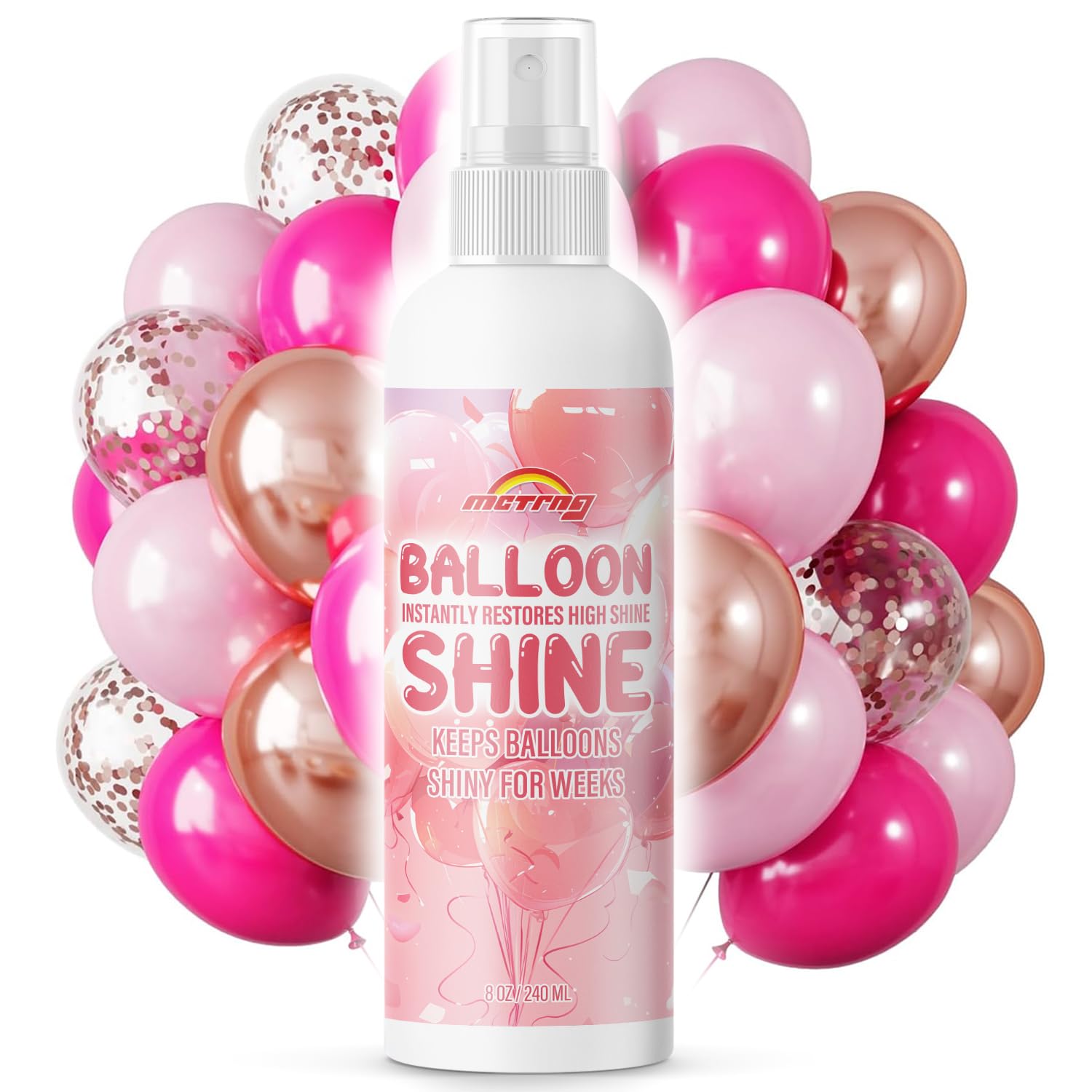MCTRHG Balloon Shine Spray 8 oz for Latex Balloons, Long-lasting ...