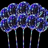 Amazon.com: 10 Pack LED Balloons with Sticks - Light Up Balloons LED ...