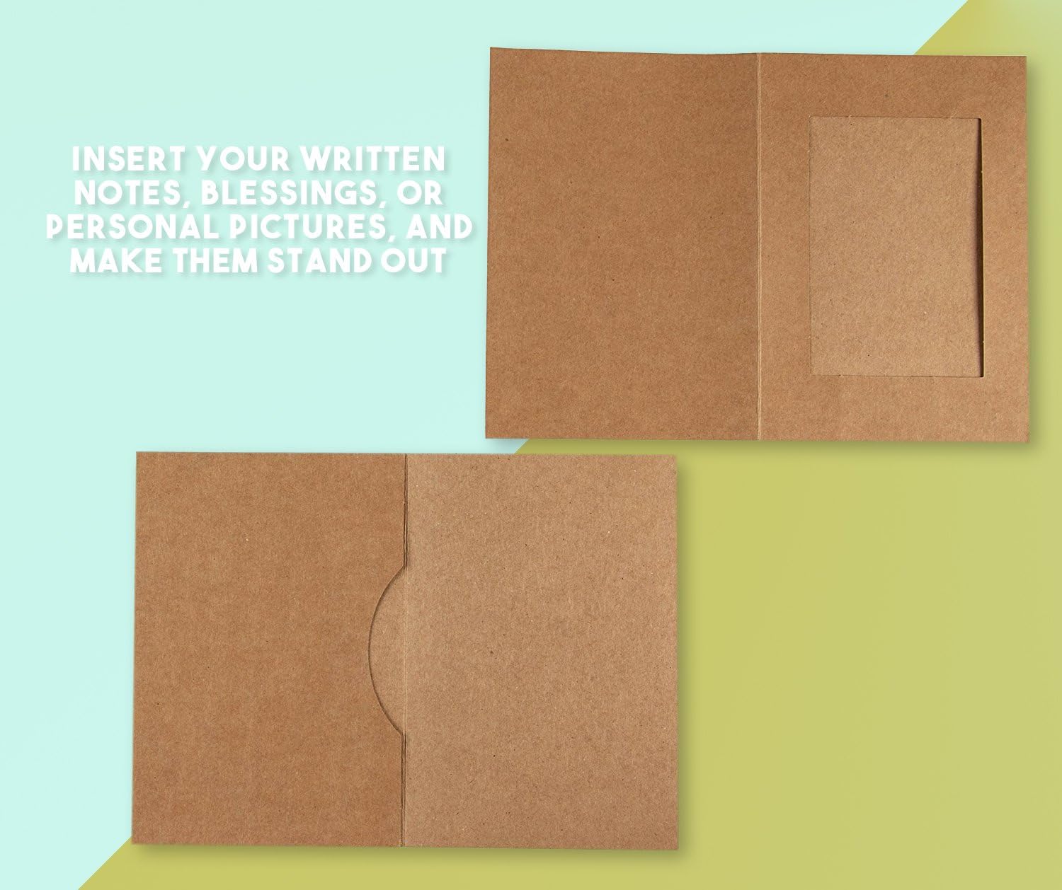 Kraft Picture Frame Note Cards for 4×6 Photo Inserts with Envelopes (48 ...