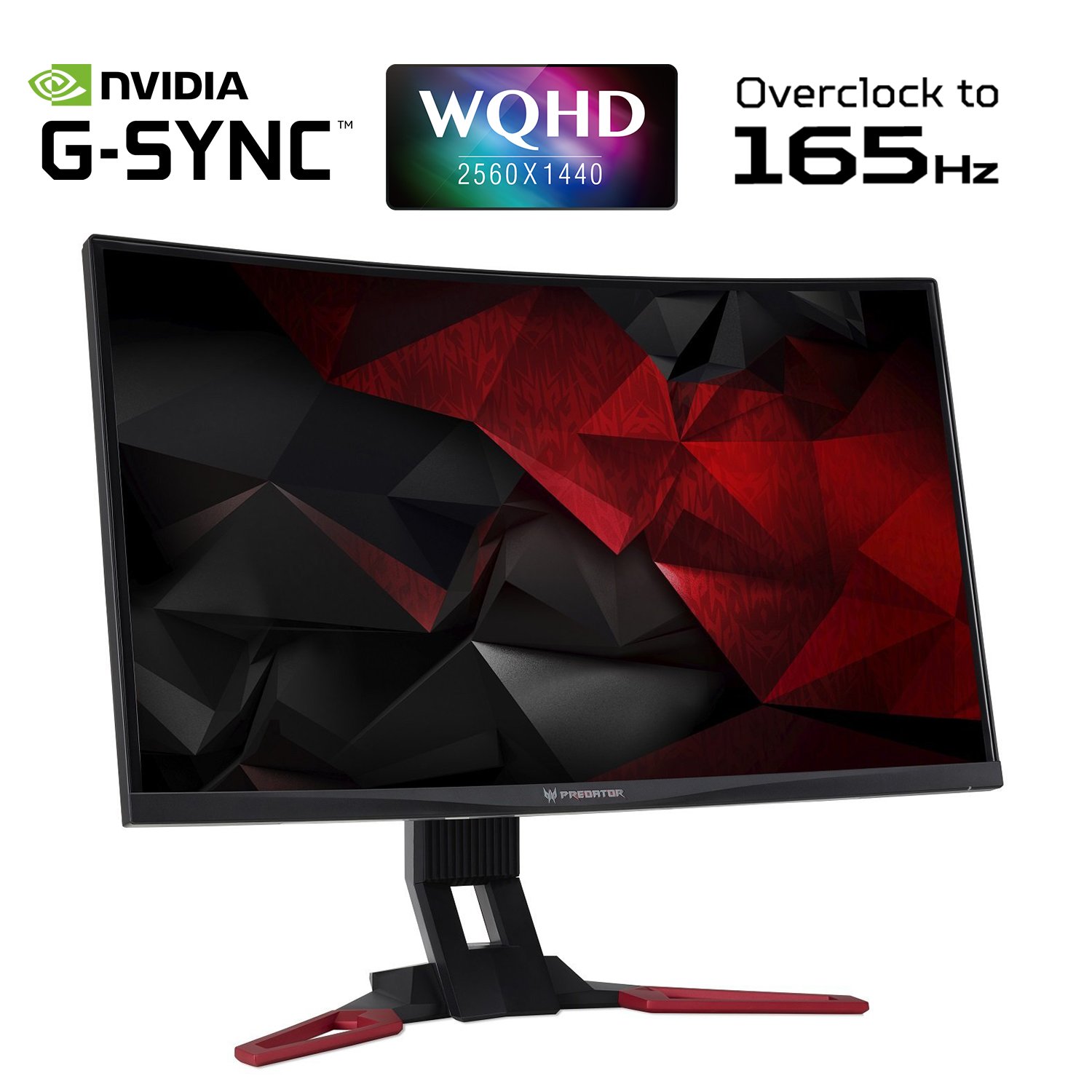 Acer Predator Gaming Z321QU bmiphzx Curved 31.5" WQHD Monitor with ...