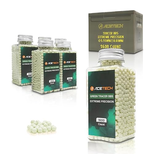 ACETECH Airsoft Tracer BB 6mm 9600 Count High Precision Polished Design ...