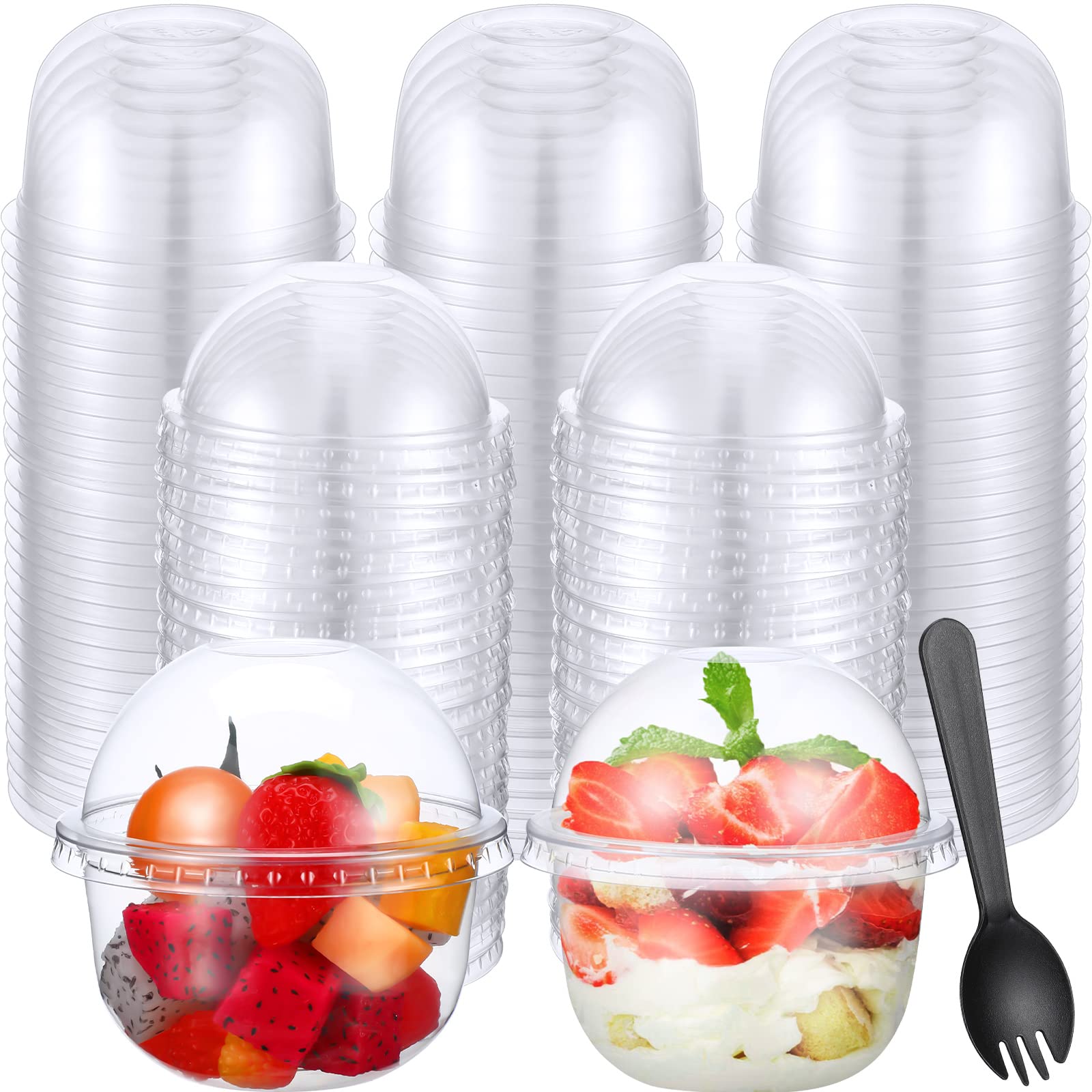 Gandeer 200 Pack Clear Plastic Cups Dessert Yogurt Parfait Banana ...