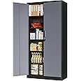Amazon.com: AFAIF Metal Storage Cabinet with Lock,71" Garage Cabinet ...