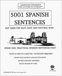 5001 Spanish Sentences/8 One Hour Audiocassette Tapes/Complete Learning ...