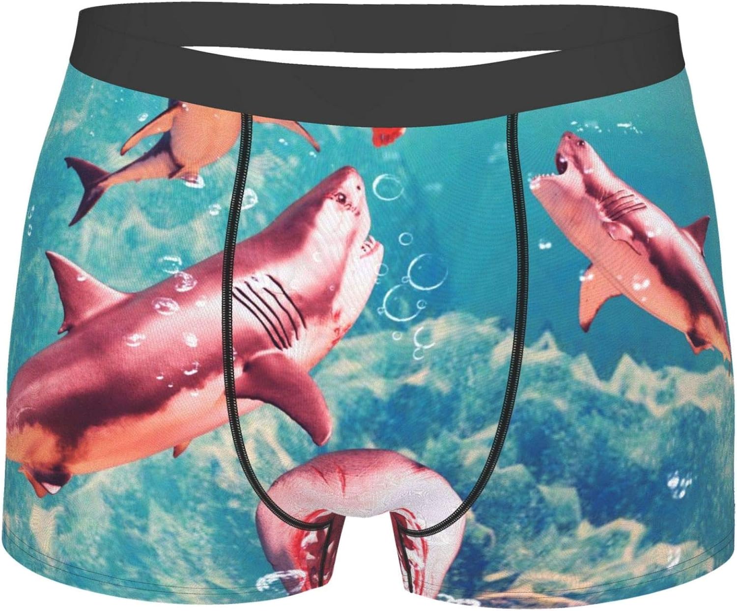 Great White 3d Shark Attack Mens Boxer Briefs Underwear Breathable ...