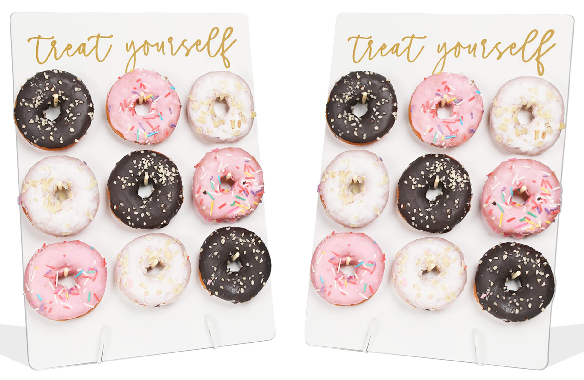 Donut Wall Display Stand Reusable Donut Holder Board Rustic Wood ...