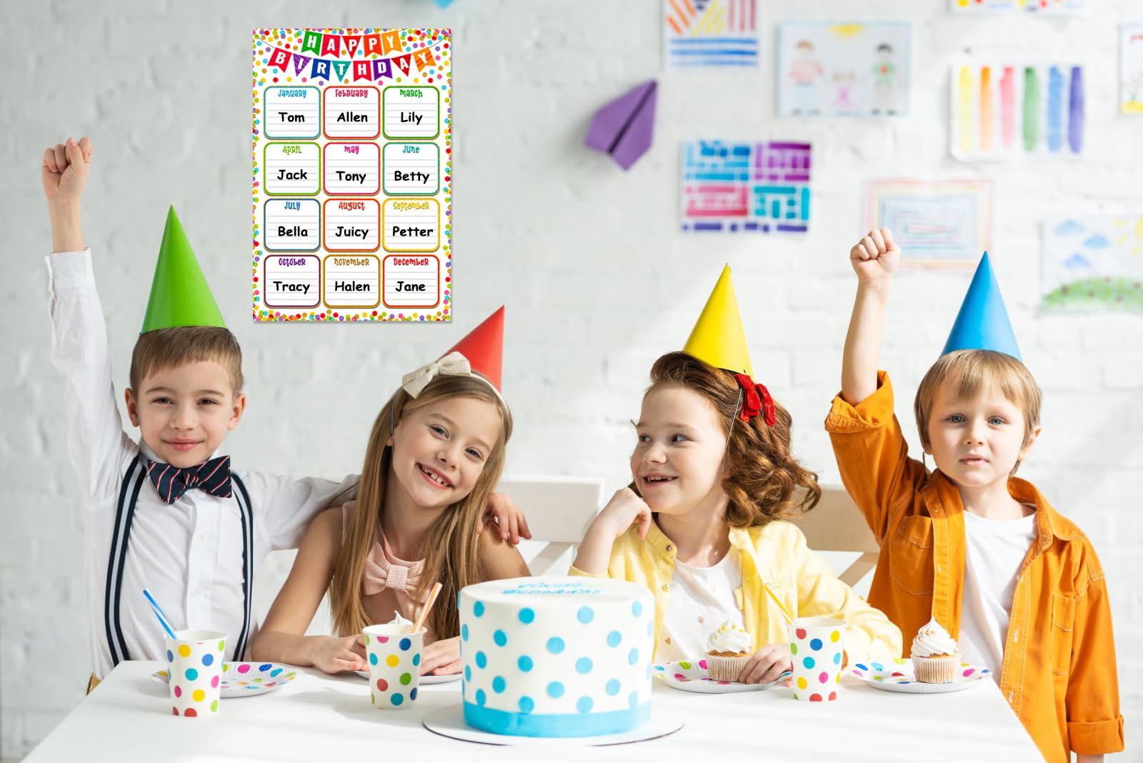 Mua FaCraft Confetti Happy Birthday Chart Poster for Classroom ...