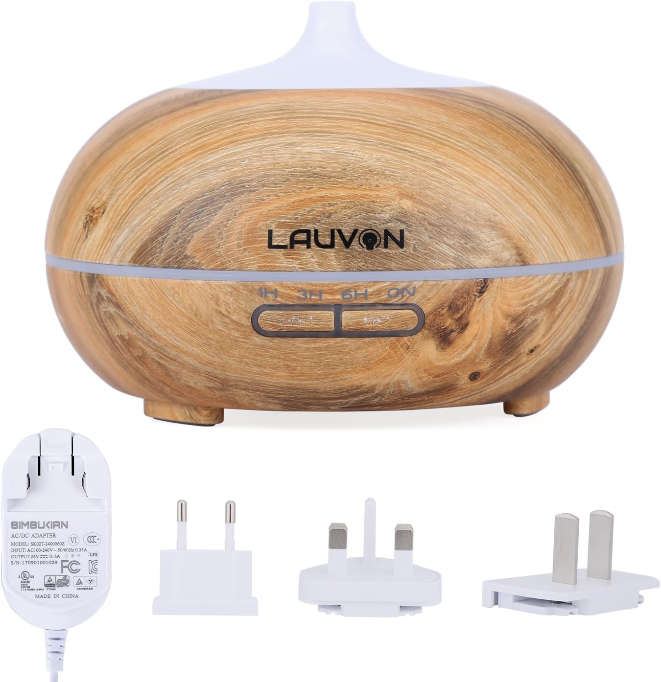 Diffuseur d'Huiles Essentielles 300 ml, Humidificateur Ultrasonique ...