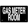 Gas Meter Room Sign (Black, 6x10 Aluminium Rust Free): Amazon.com ...
