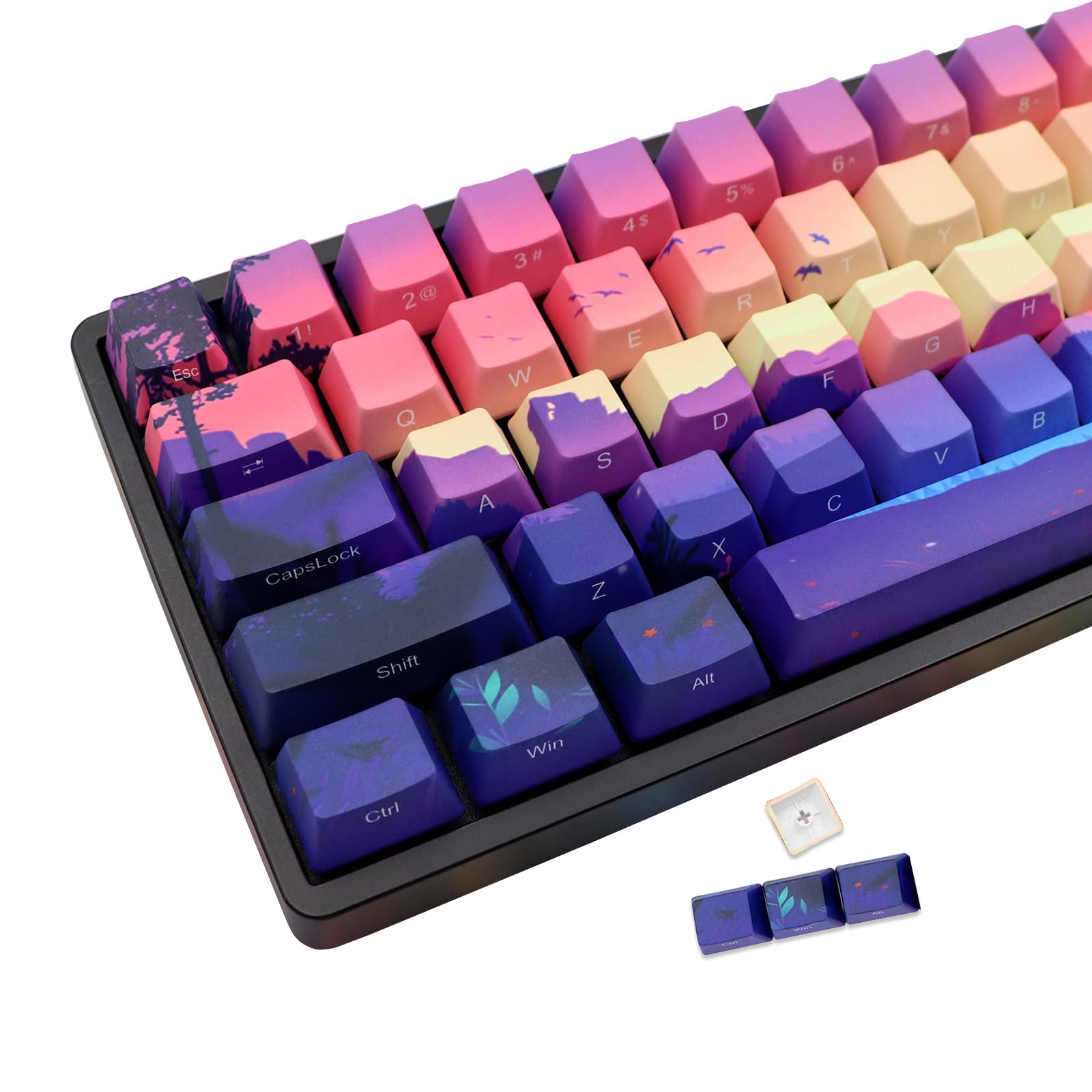 Mua JSJT Side Printed Keycap - Keycaps 65 Percent, 68 Keys Keycaps OEM ...